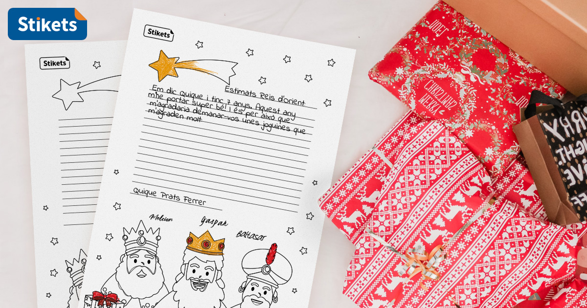 Letter from Three Wise Men night to write and color - Stikets