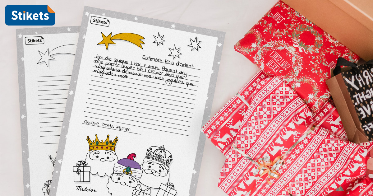 Letter of the Three King to write and color - Stikets