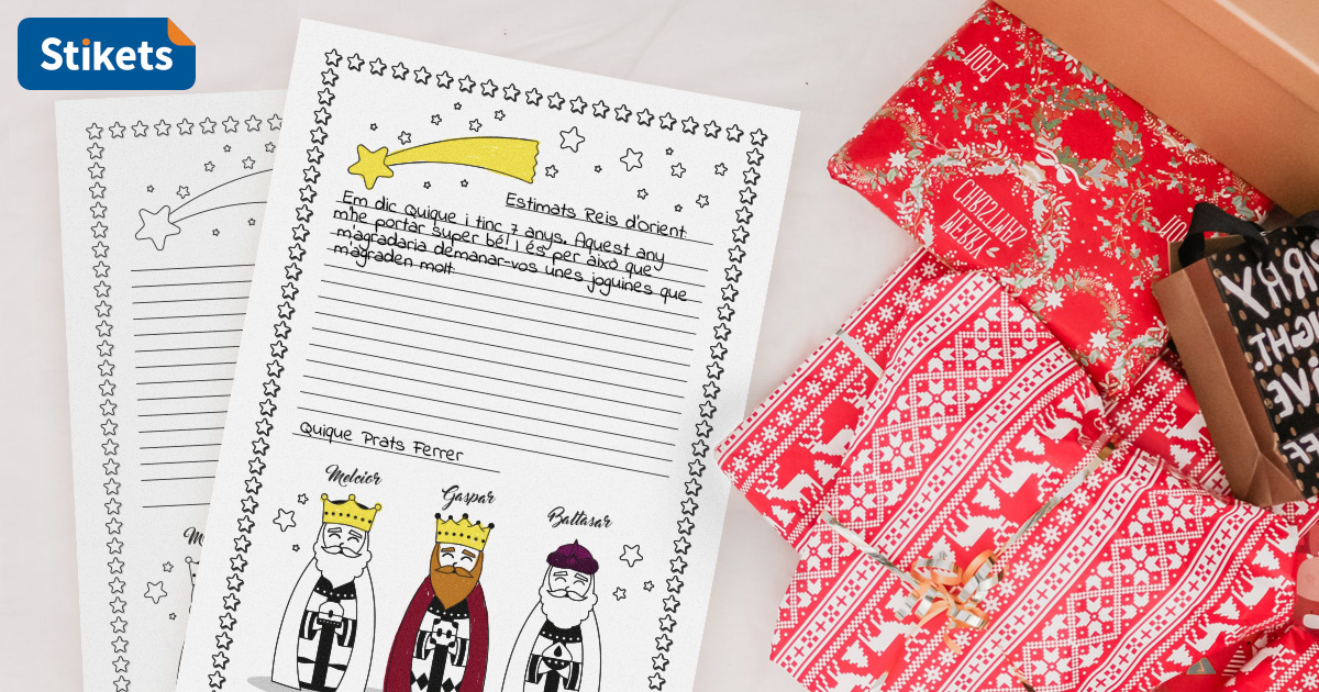 Letter from the Three Wise Men to write and color - Stikets