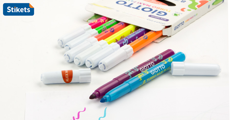 Marcadores Giotto Turbo Maxi fluorescentes - Stikets